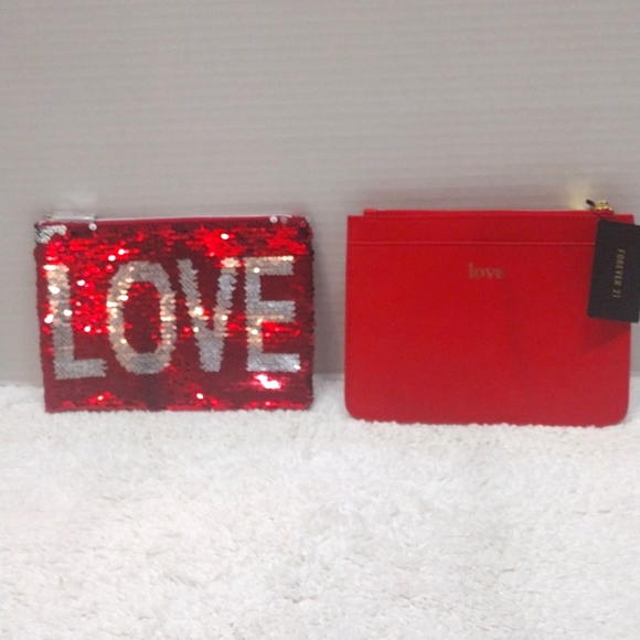 Clarins/Forever 21 | Bags | Clarins Sequins Love And Love Forever 2 ...